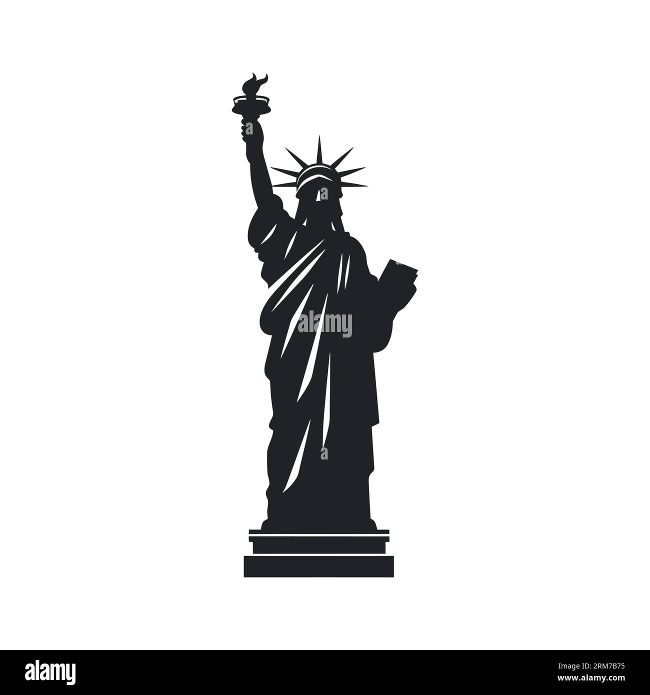 black decorative liberty logo vector illustration. Vector illustration ...