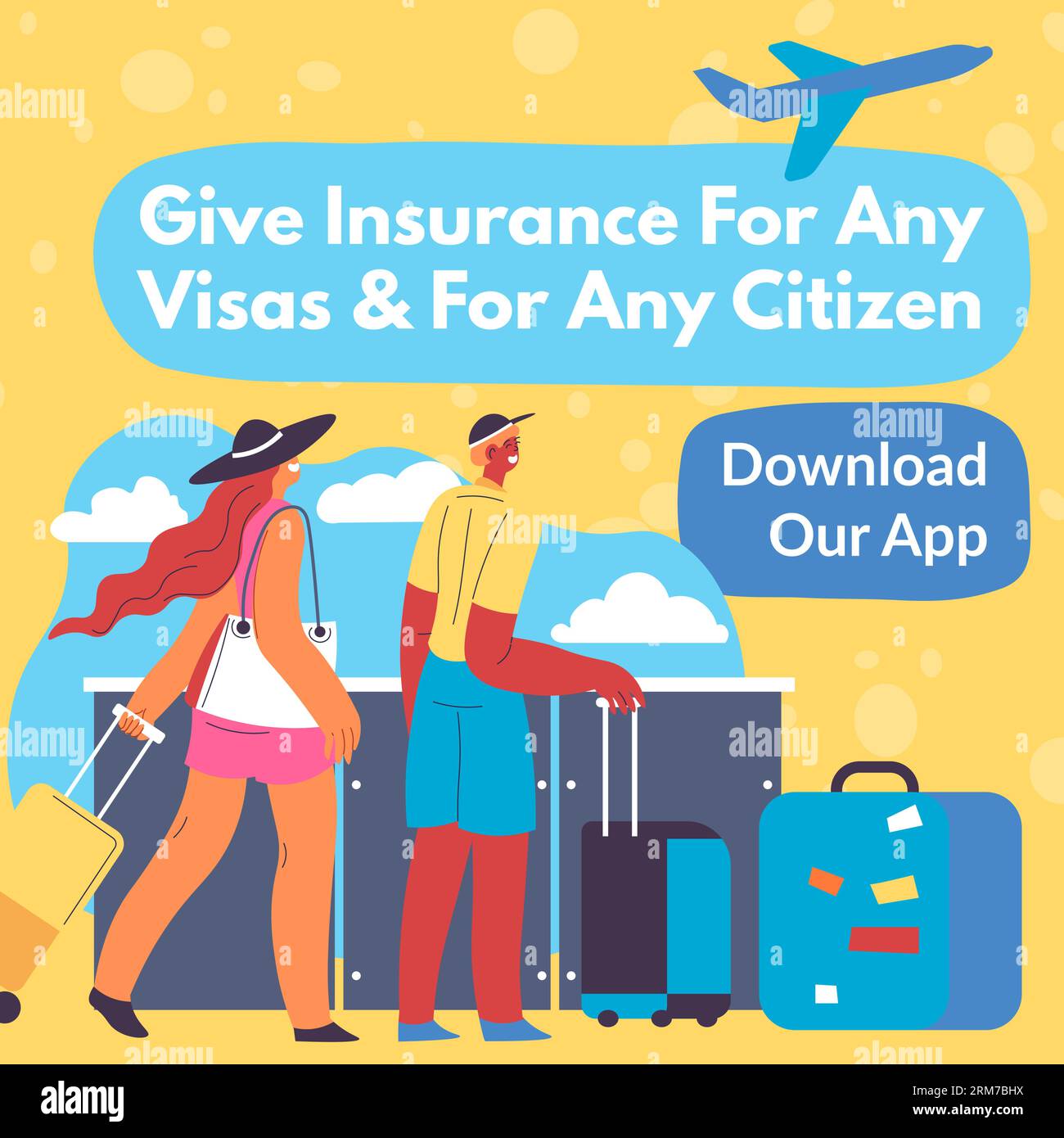 Give insurance for any visas and citizen vector Stock Vector Image ...