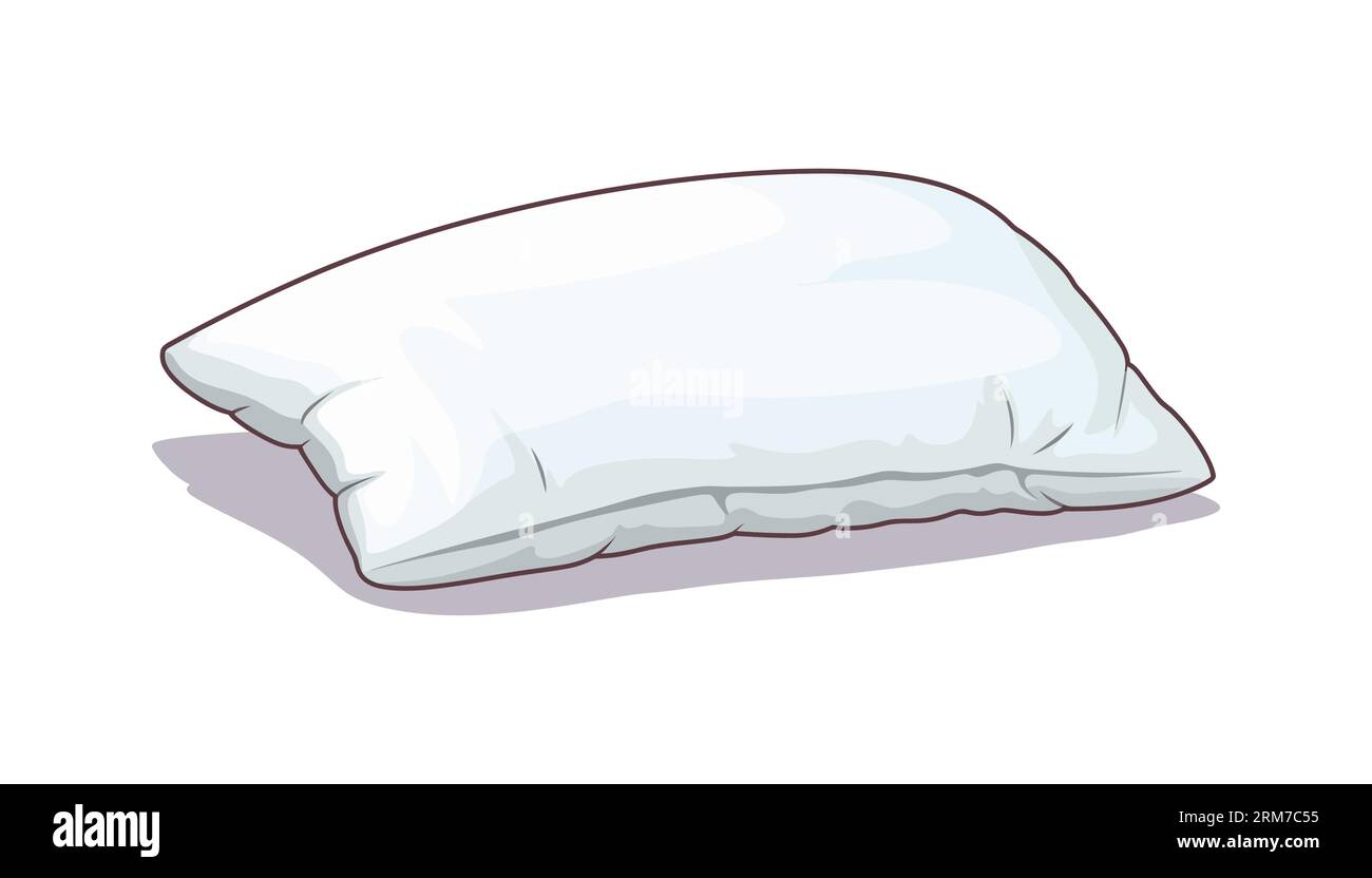 Sleeping pillow flat illustration isolated on white background. Vector illustration Stock Vector ...