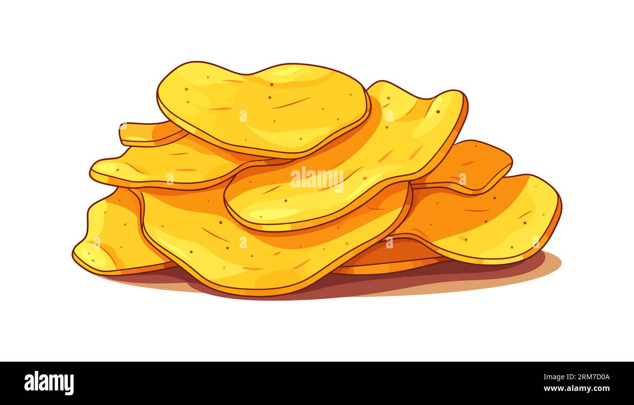 Potato chips collection. Vector illustration chips. Vector illustration ...