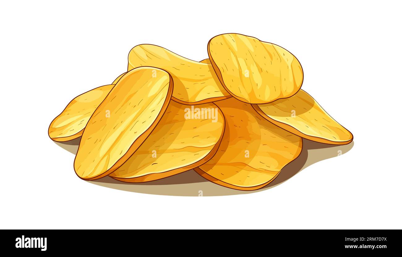 Potato chips collection. Vector illustration chips. Vector illustration ...
