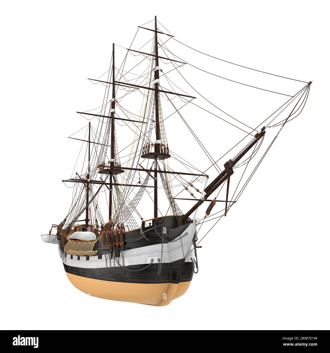 Sail Ship Isolated Stock Photo - Alamy