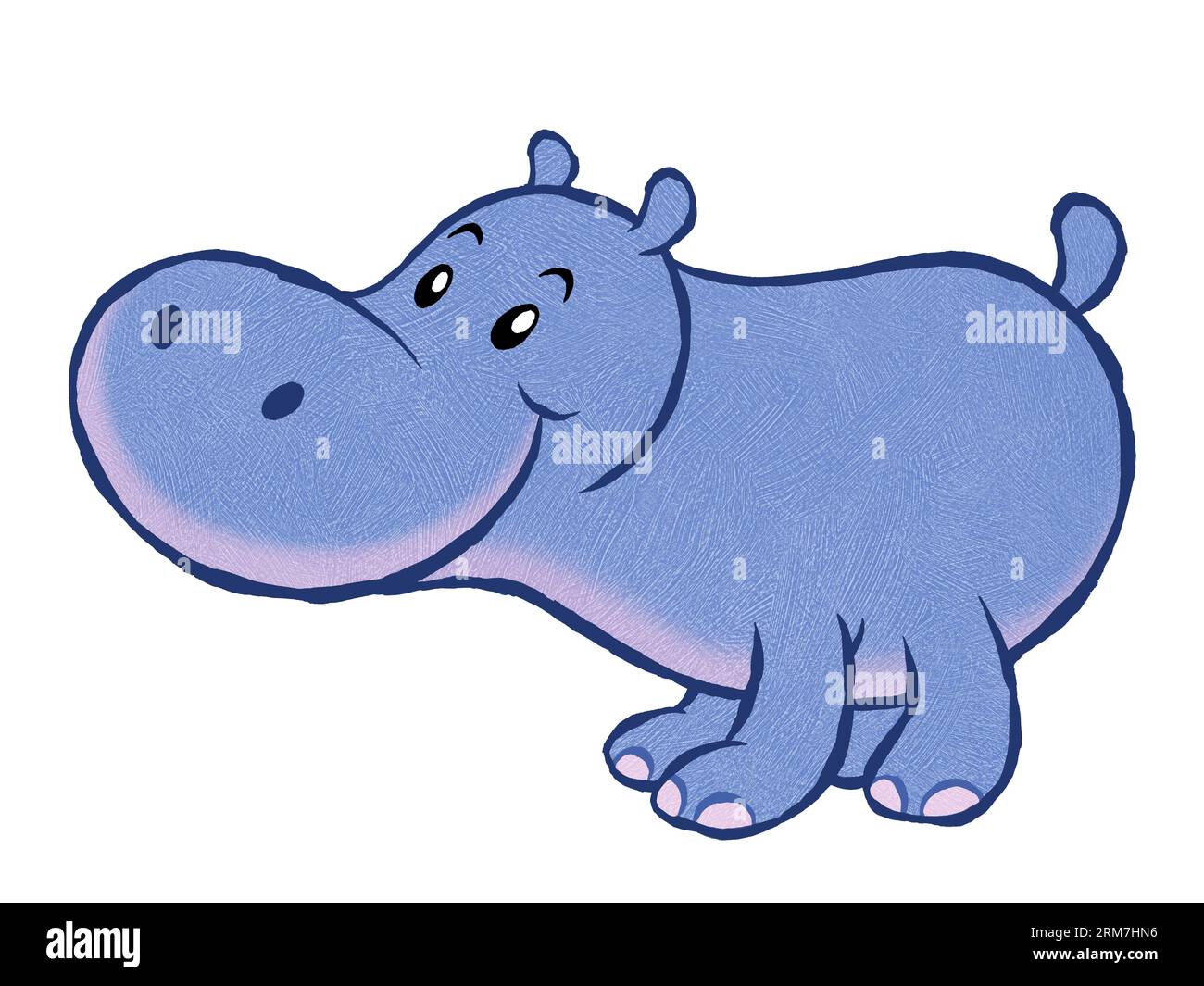 Hippo drawing Cut Out Stock Images & Pictures - Alamy