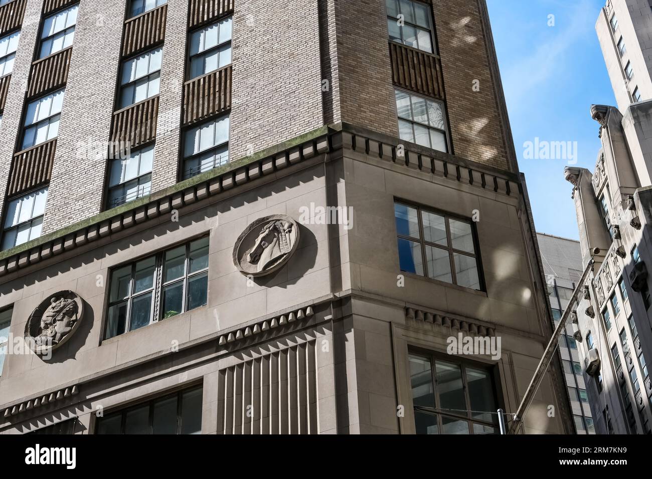 Architectural detail of the intersection of Hanover Street and Wall ...