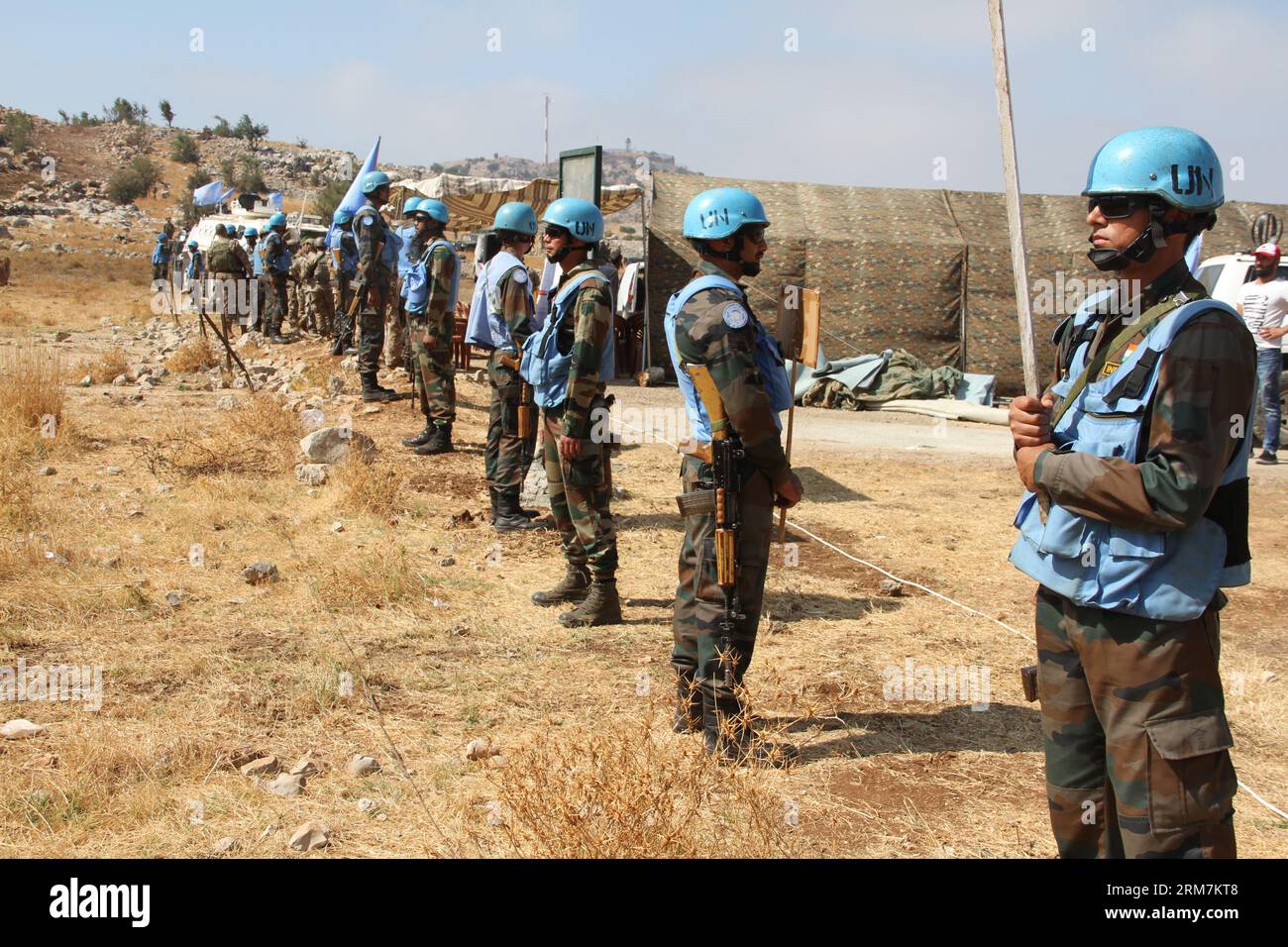 Beirut, Lebanon. 26th Aug, 2023. Members of the United Nations Interim Force in Lebanon (UNIFIL ...