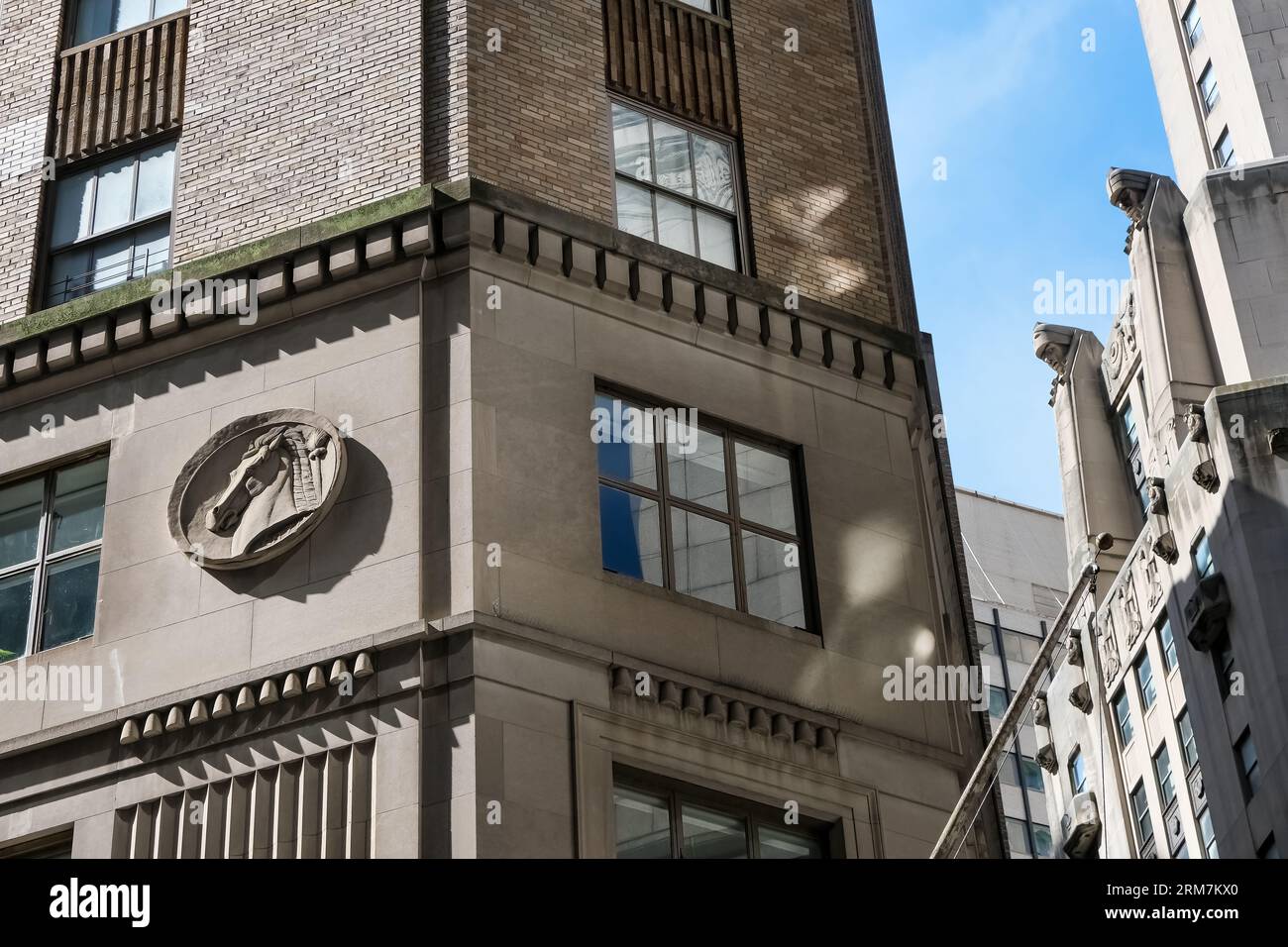 Architectural detail of the intersection of Hanover Street and Wall ...