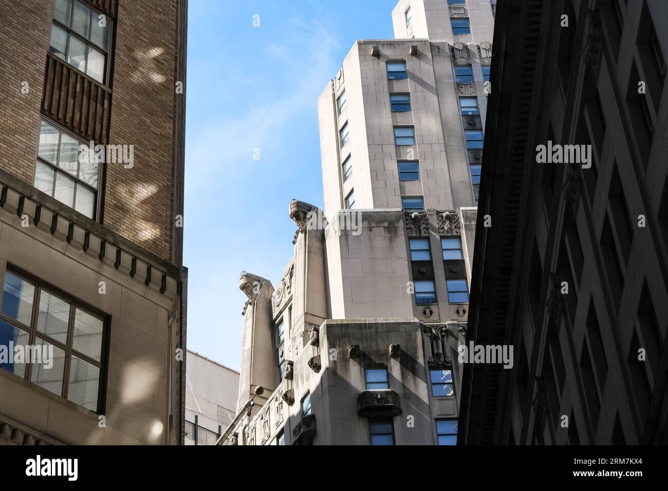 Architectural detail of the intersection of Hanover Street and Wall ...