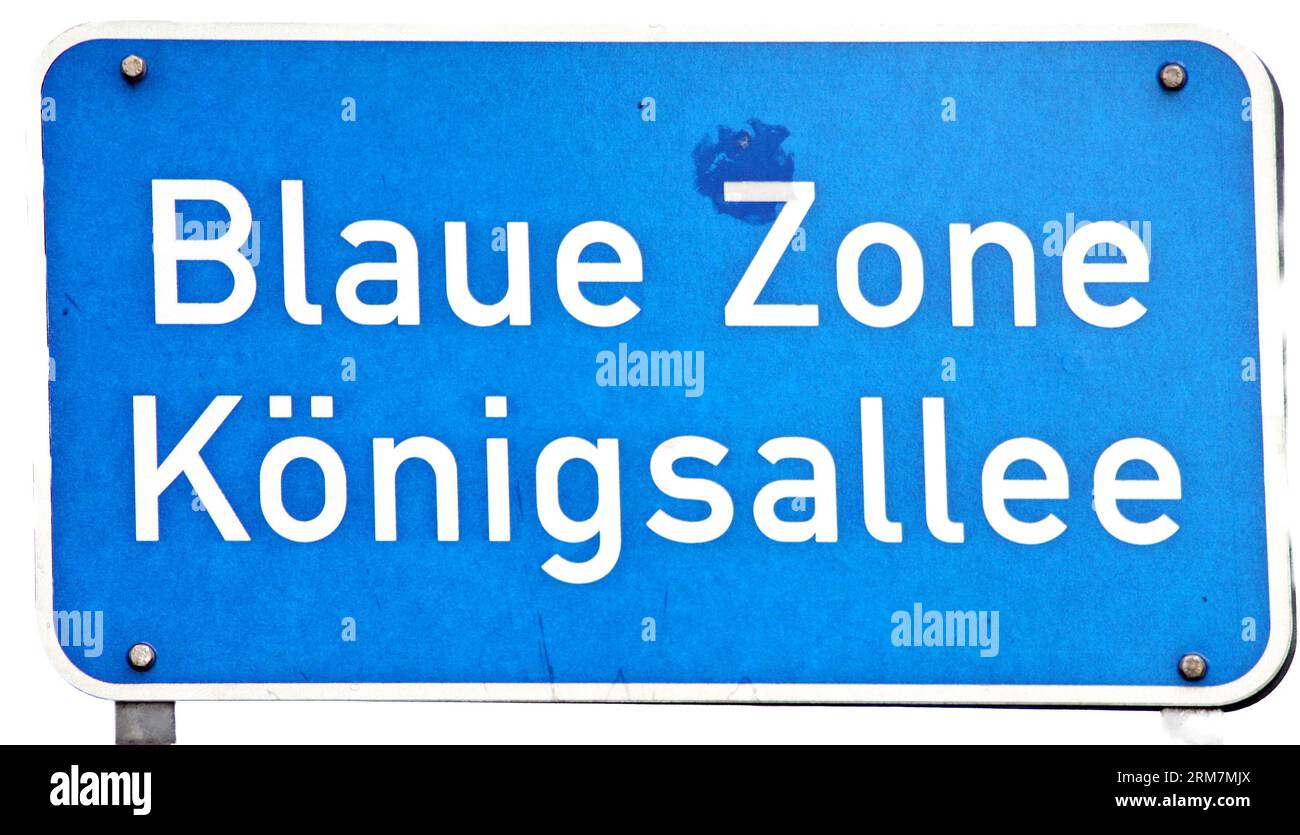 blue road sign in Duesseldorf, Germany Stock Photo - Alamy