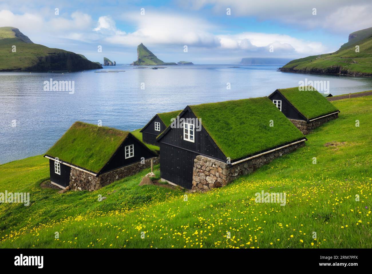 Village bour vagar island faroe hi-res stock photography and images - Alamy