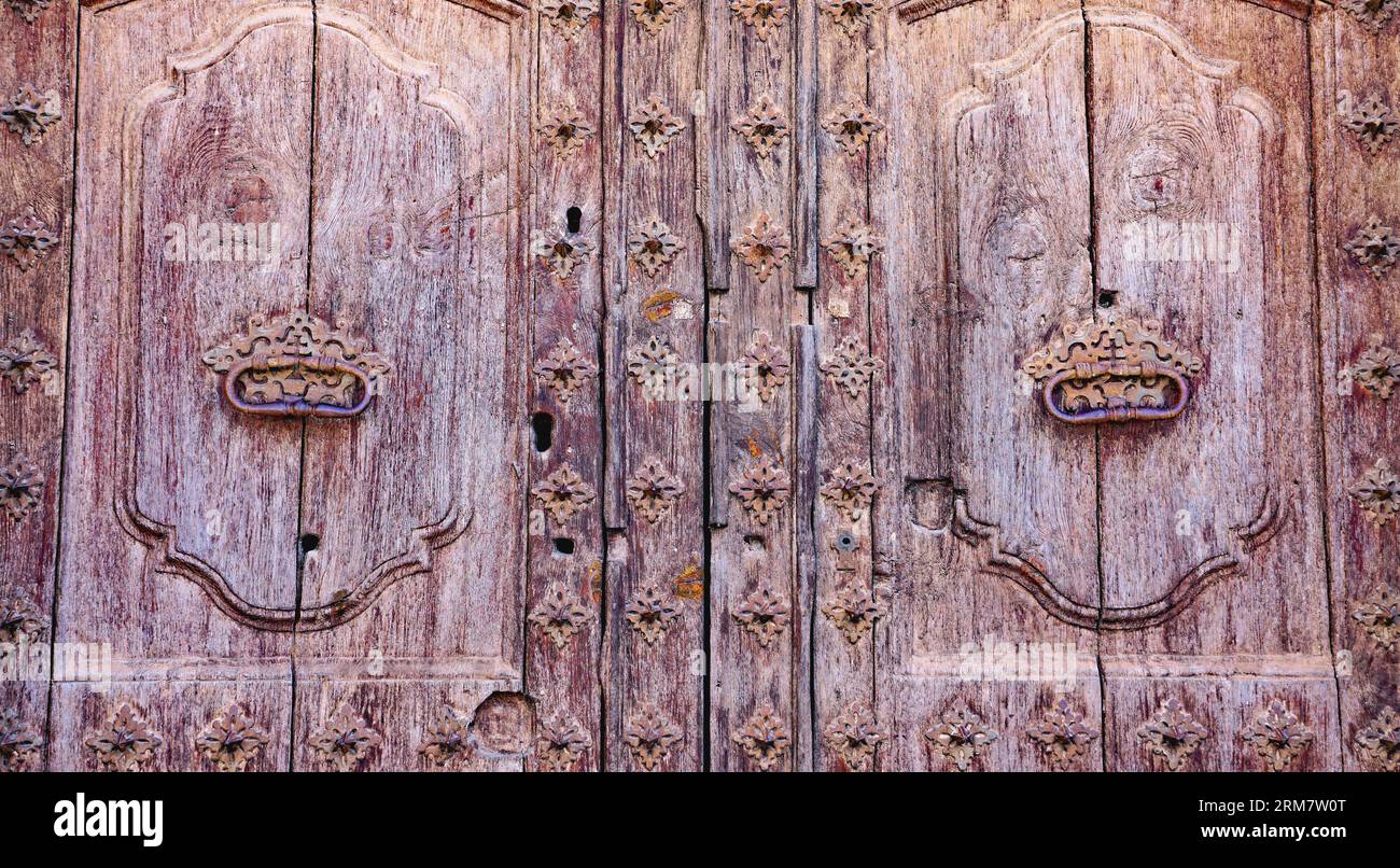 Detail of doors and ironwork for backgrounds and textures of the ...