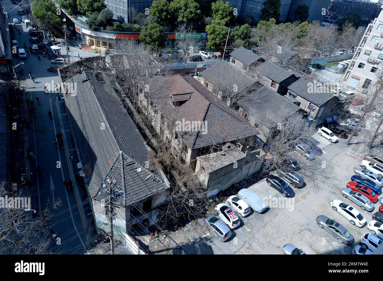 Photo taken on March 16, 2014 shows the buildings used by Japanese ...