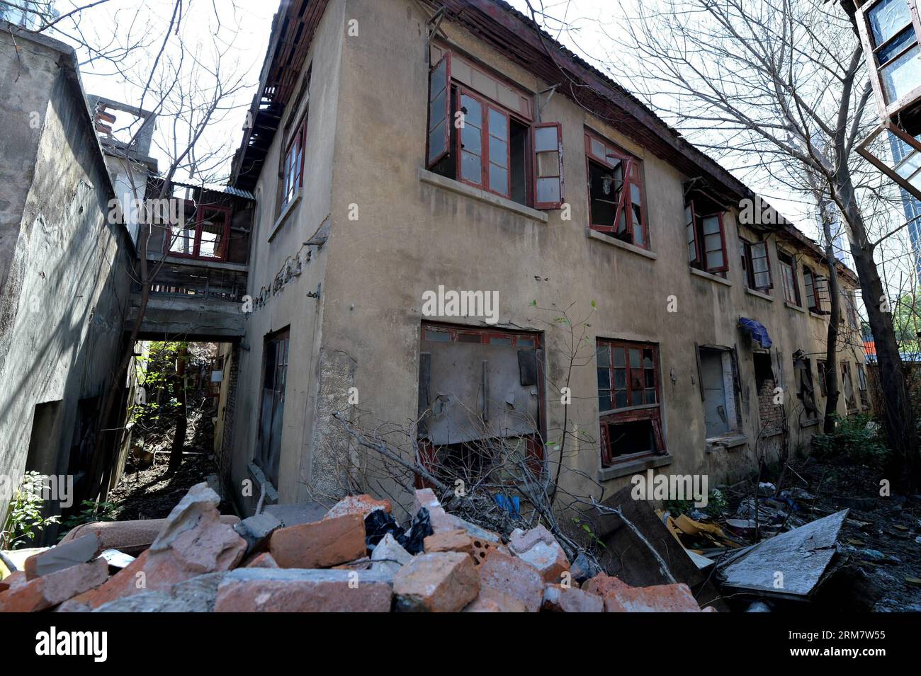 Photo taken on March 16, 2014 shows the buildings used by Japanese ...