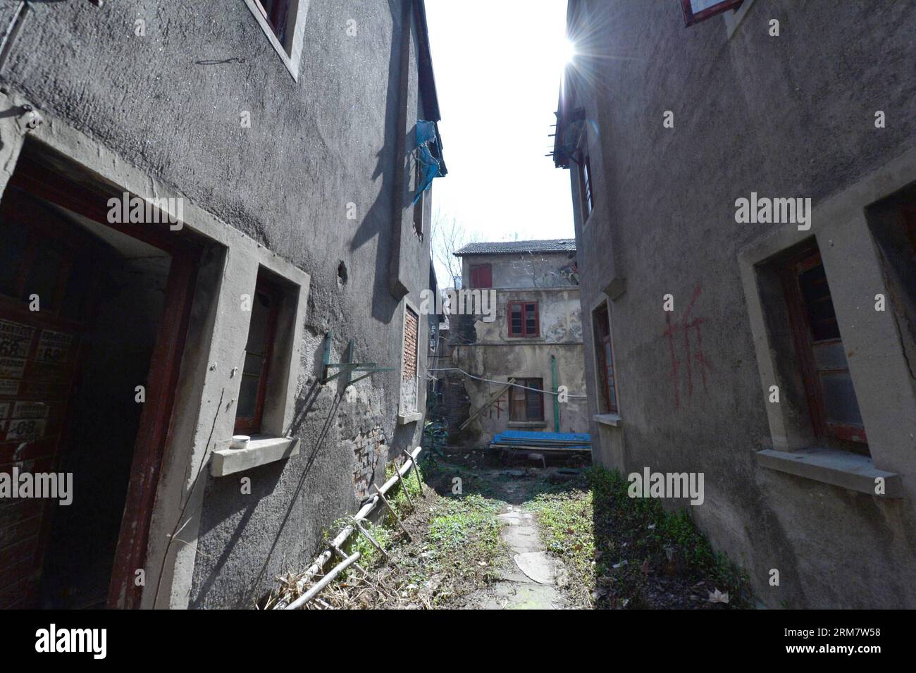 Photo taken on March 16, 2014 shows the buildings used by Japanese ...