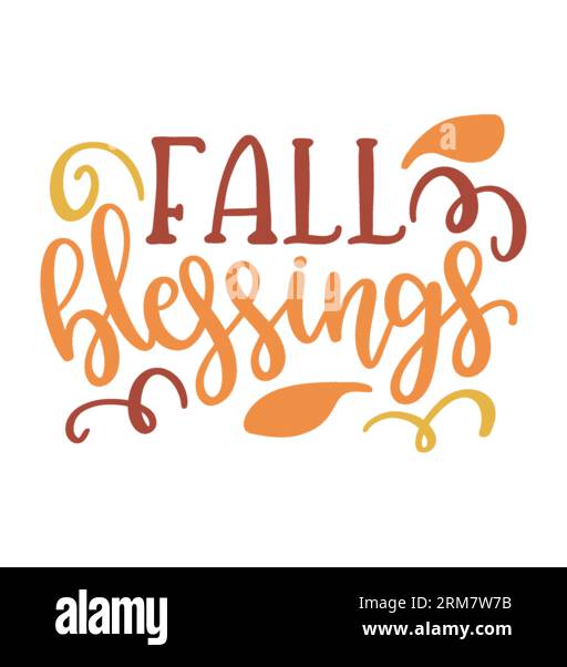 Fall blessings typography t-shirt design, tee print, t-shirt design ...