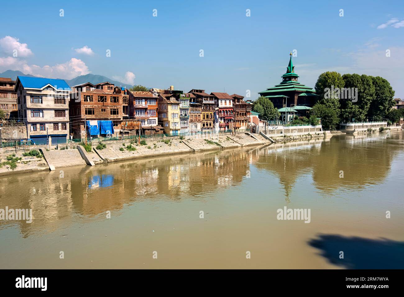 The All Wooden Khanqah E Moula Shah E Hamadan Mosque And Old Homes On
