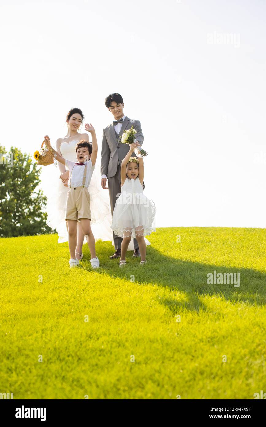 Child ring bearer walking hi-res stock photography and images - Alamy