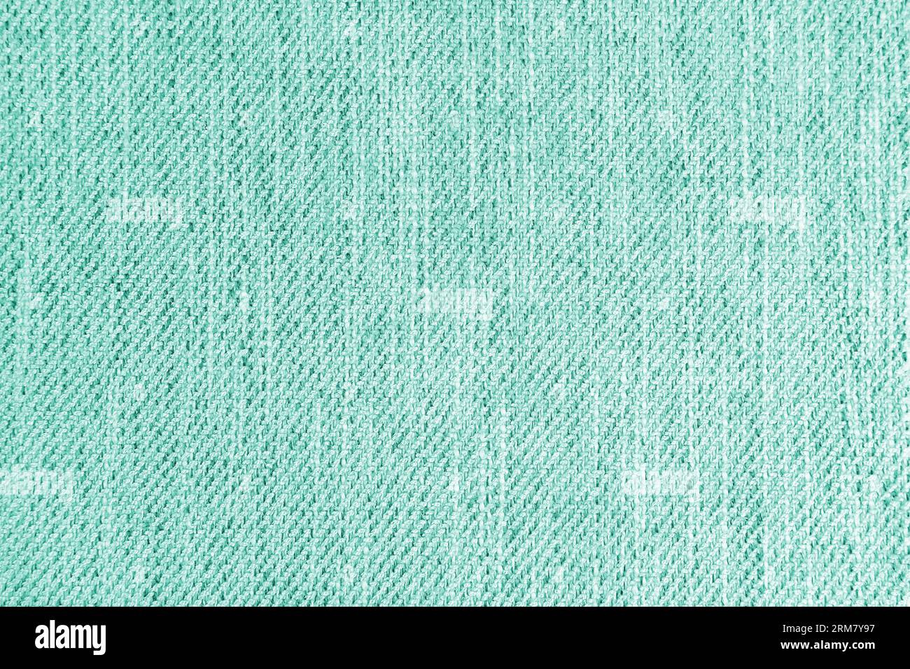 Jacquard woven upholstery, turquoise coarse fabric texture. Textile ...