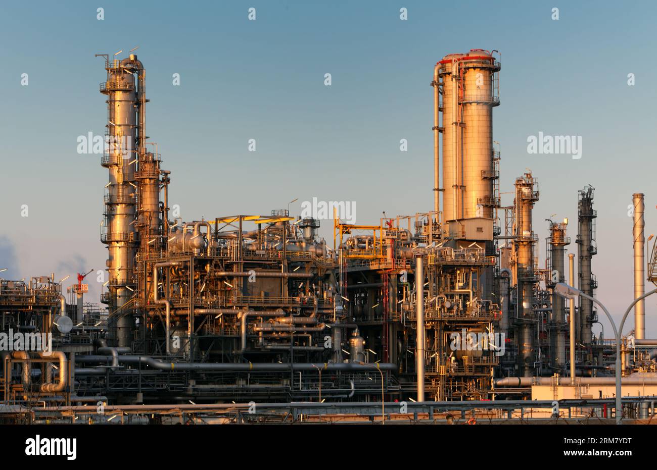 Oil refinery in the day Stock Photo - Alamy