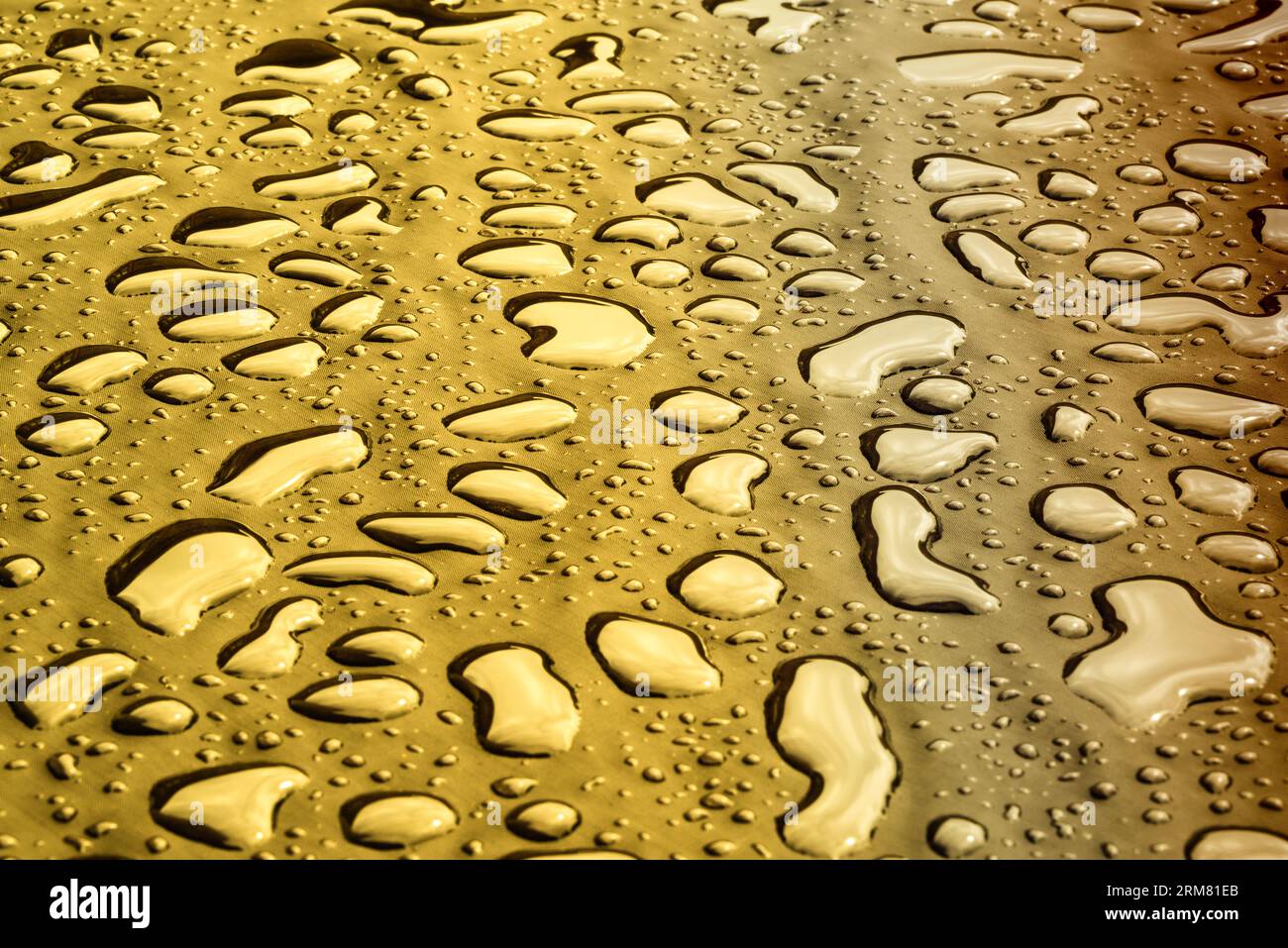 Water Droplet - Abstract water drops on waterproof fabric Stock Photo ...