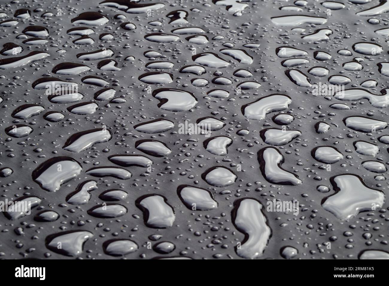 Water drops on waterproof fabric hi-res stock photography and images ...