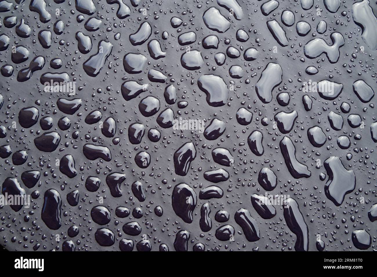 Water Droplet - Abstract water drops on waterproof fabric Stock Photo ...