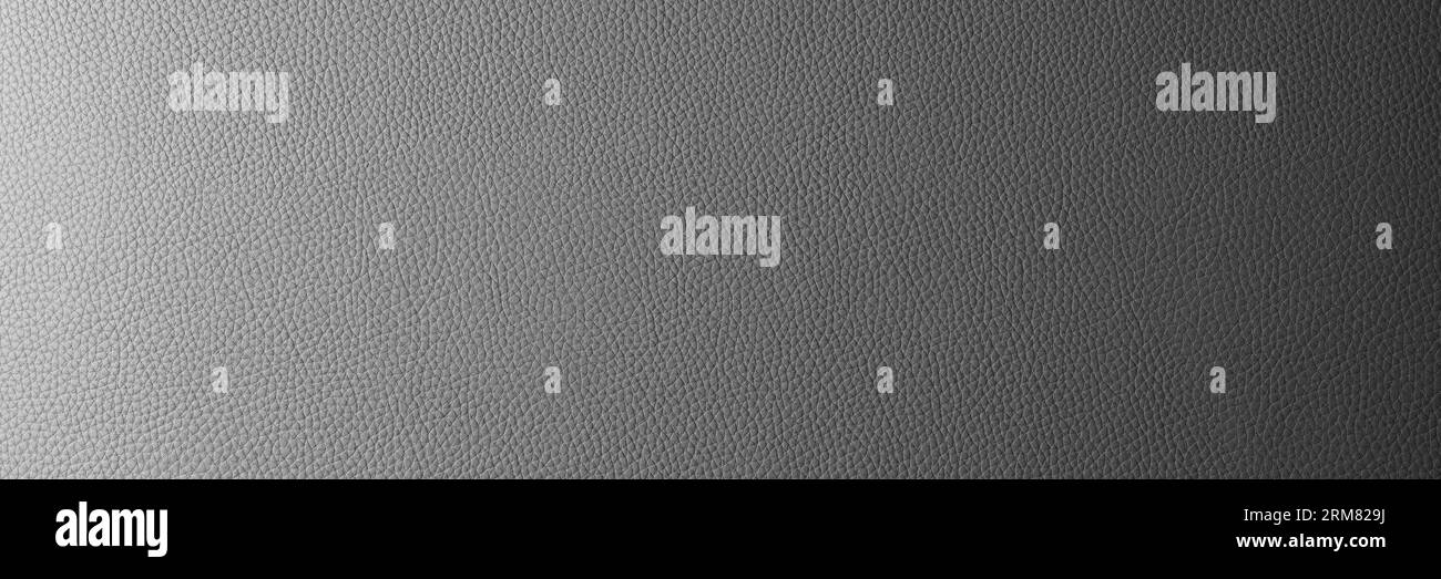 Abstract background, wide banner with gray gradient leather texture ...