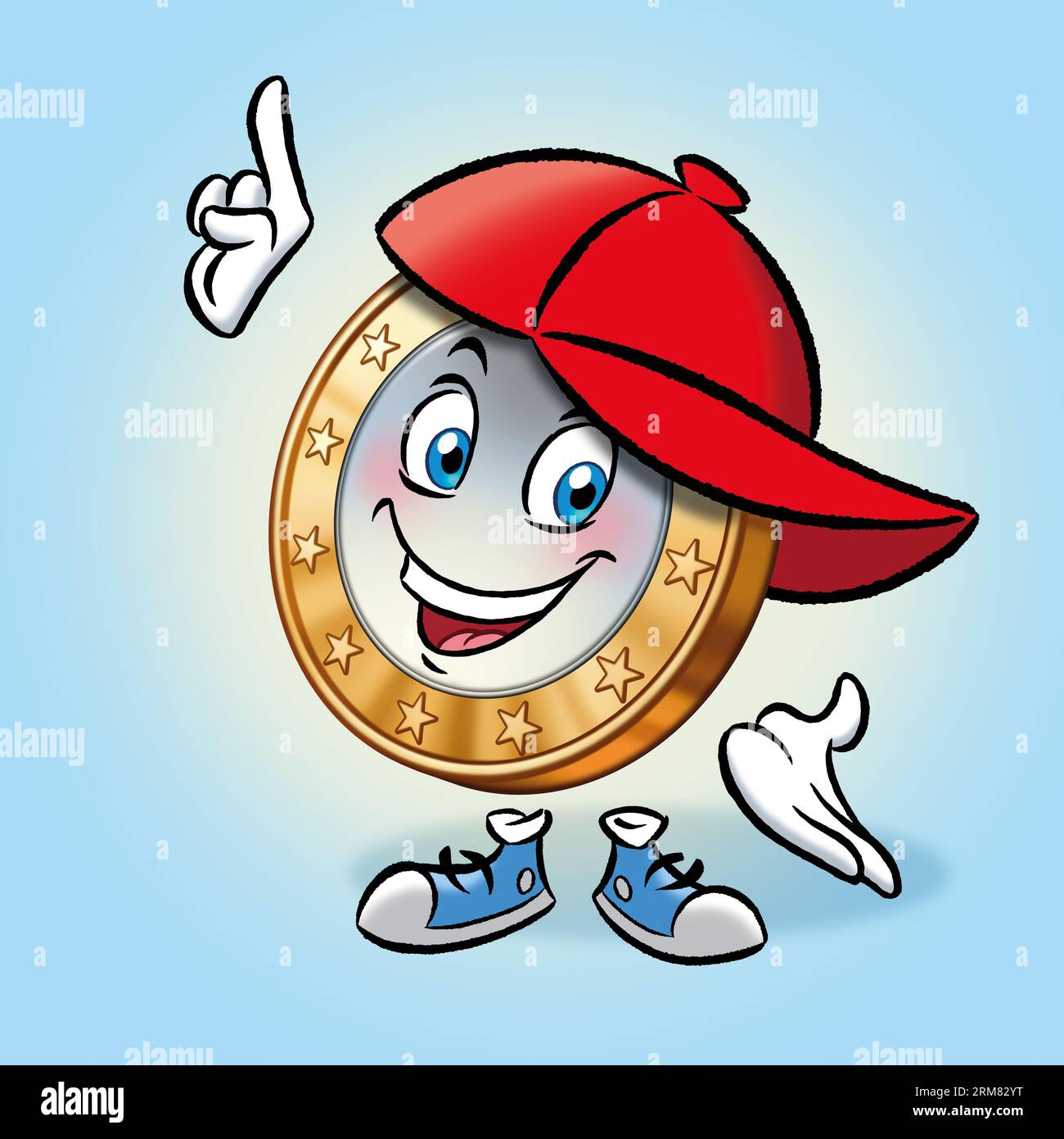 Illustration Series: Funny Euro Coin Cartoon Character. Image 5 of 25 ...