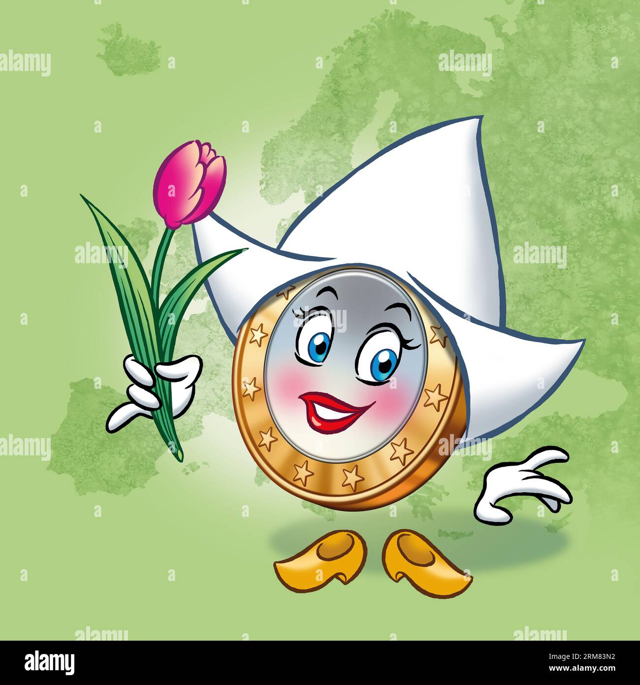 Illustration Series: Funny Euro Coin Cartoon Character. Image 16 of 25 ...