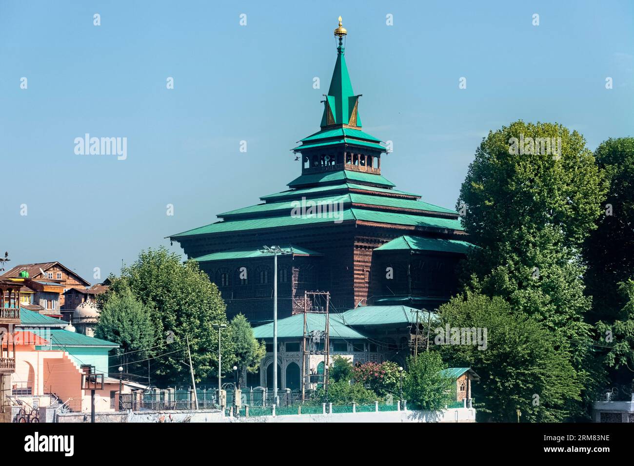 Exterior of the all wooden Khanqah-e-Moula (Shah-e-Hamadan) mosque ...