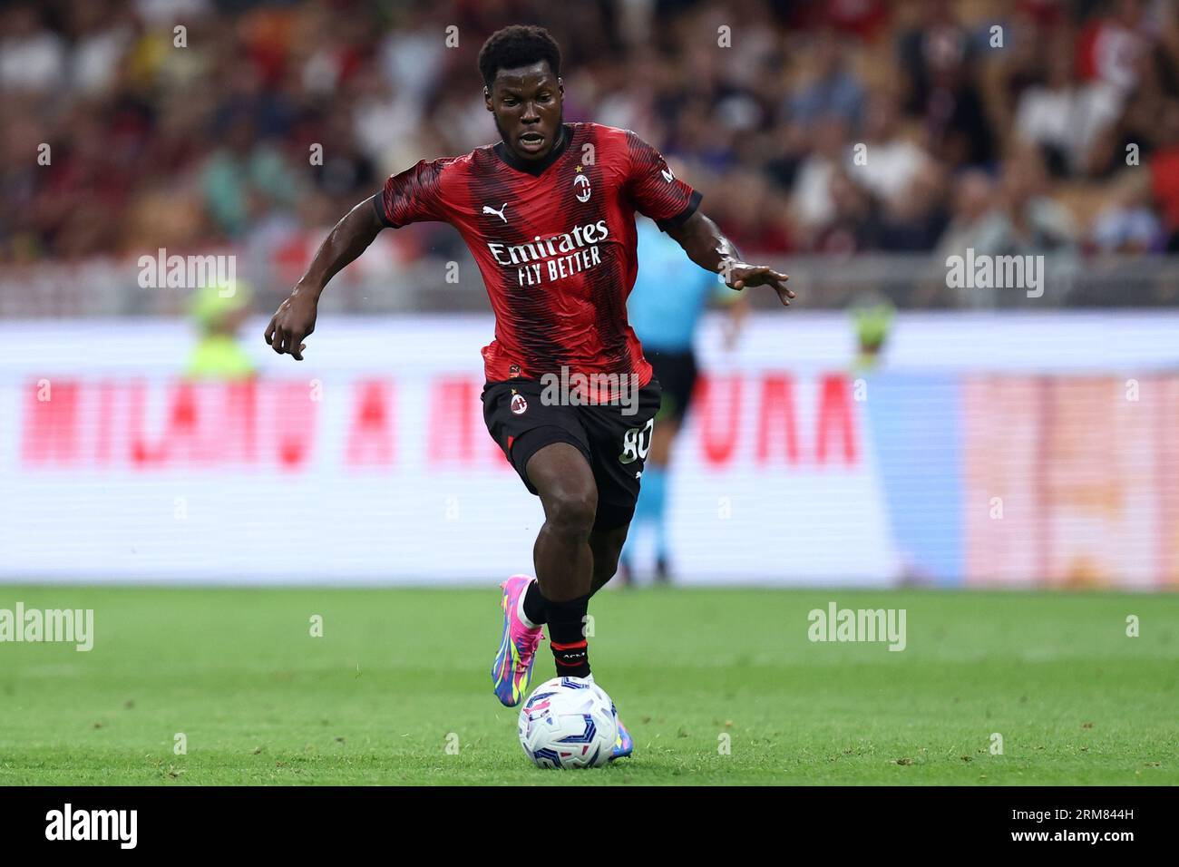 Milano, Italy. 26th Aug, 2023. Yunus Musah of Ac Milan in action during ...