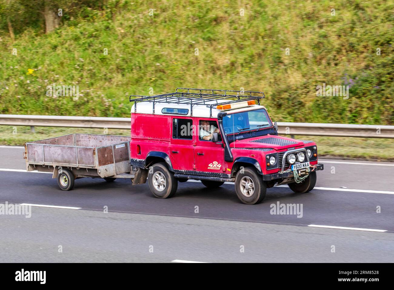 travelling at speed on the M6 motorway in Greater Manchester, UK Stock ...