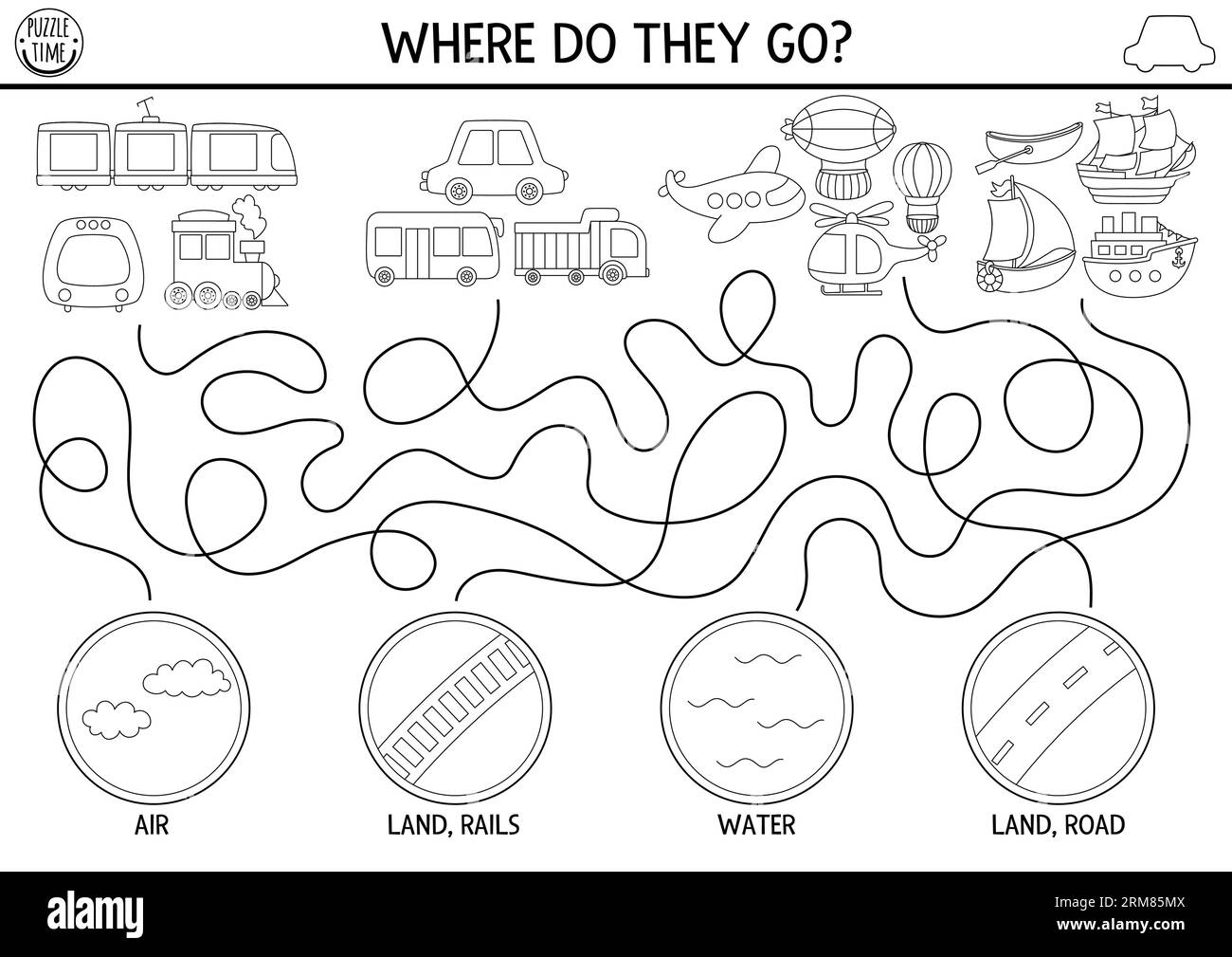 Air Transportation Coloring Pages Preschool Printables [2025]