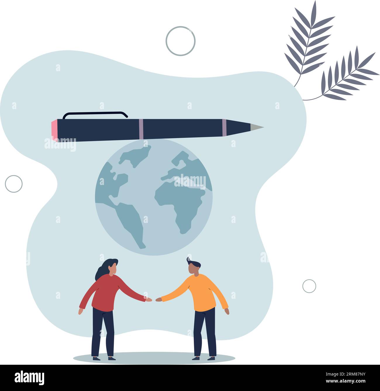 Diplomacy, world agreement or treaty between countries, global ...