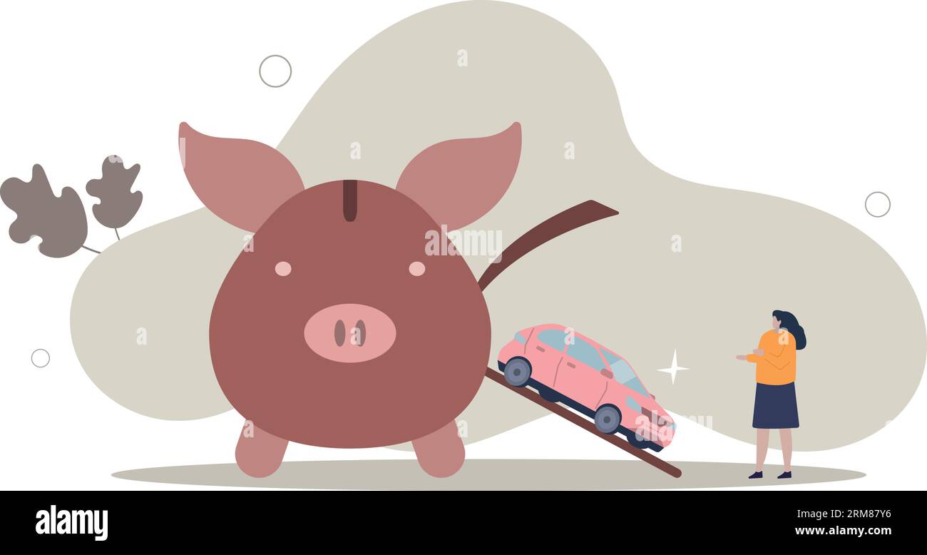 Saving money for new car, automobile expense and cost or car loan ...