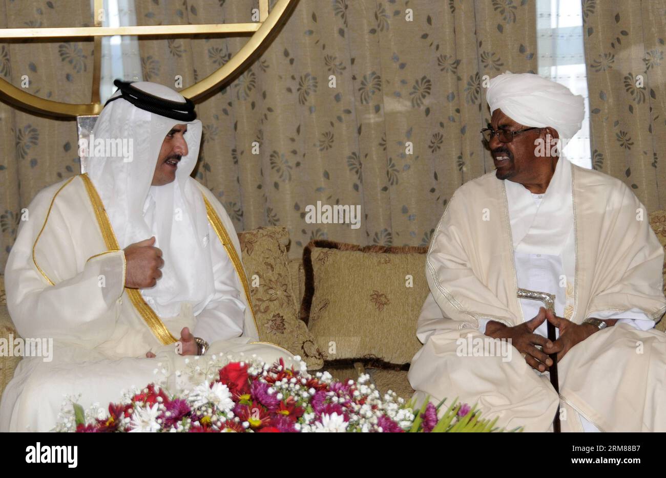 (140402) -- KHARTOUM, April 2, 2014 (Xinhua) -- Sudanese President Omar ...