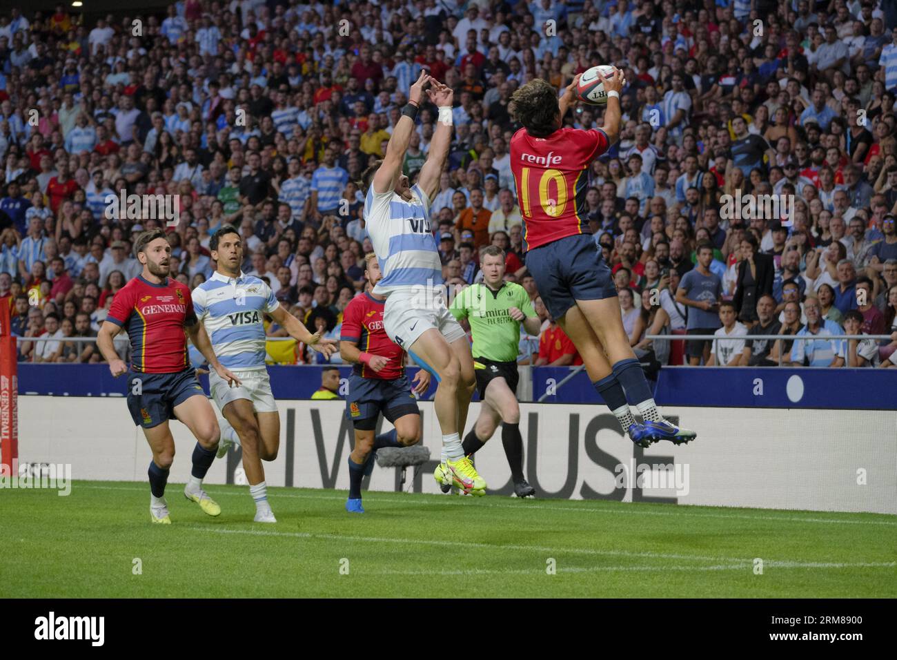 Metropolitano Stadium, Madrid, Spain. 26th Aug, 2023. Rugby teams in ...