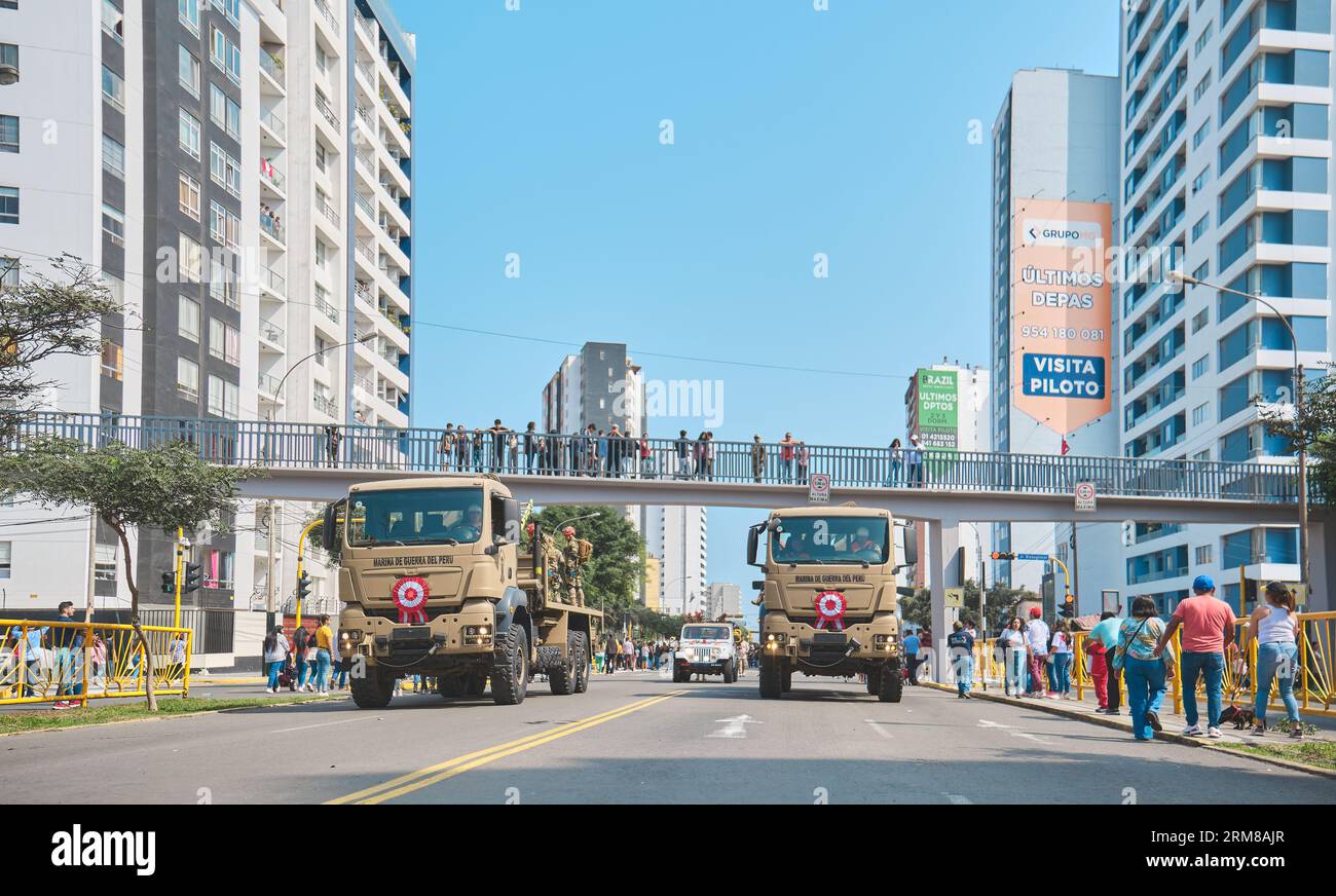 Lima, Peru - July 29, 2023: Close-Up Shots of Peruvian Military and ...