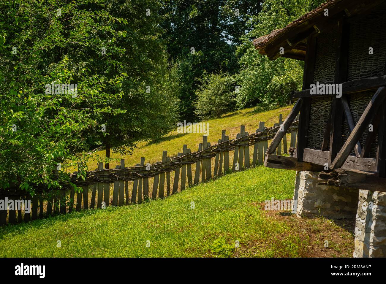 July 10, 2023 Struganik, Serbia, Museum of the birth house of Zivojin ...