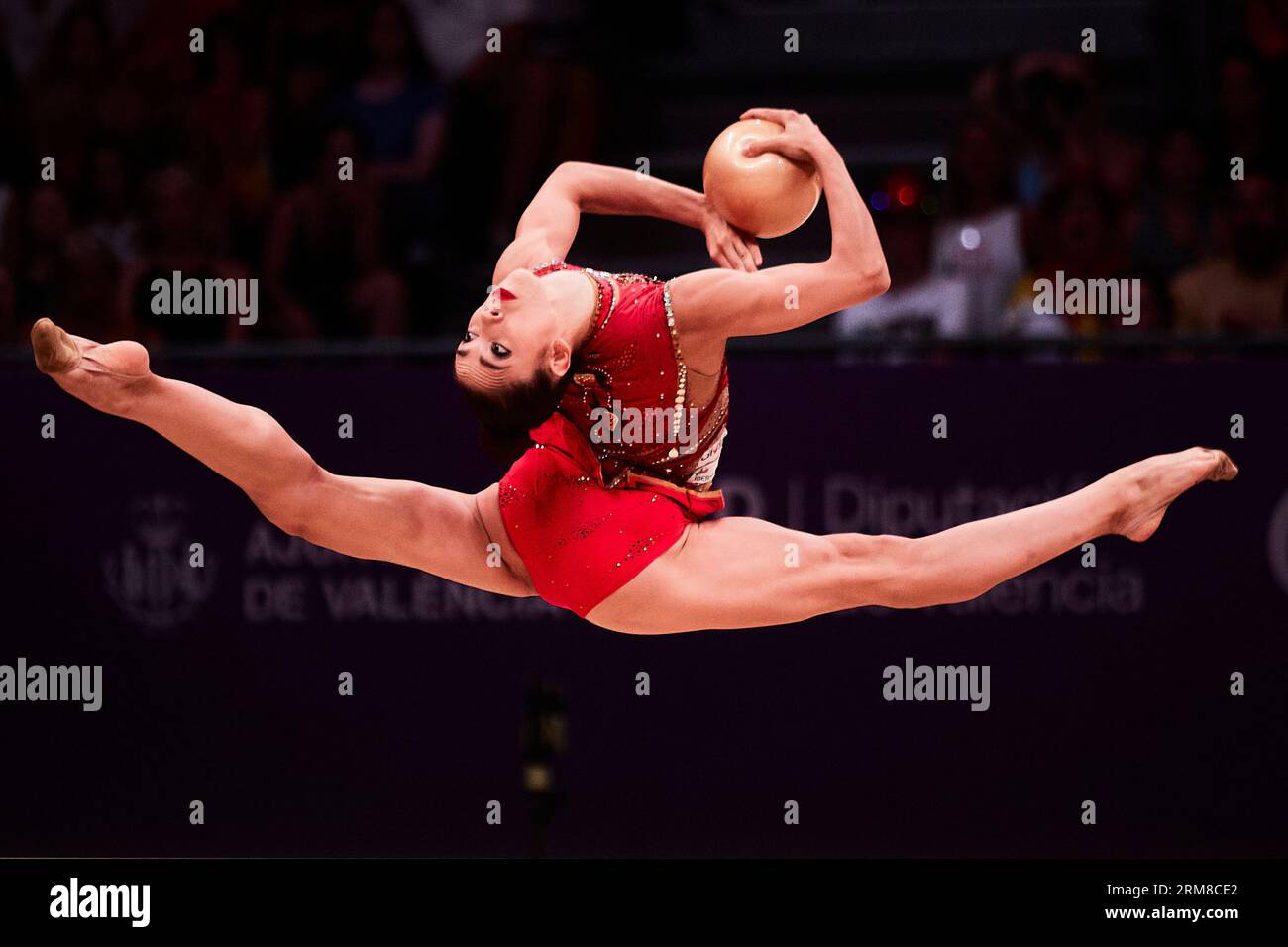 Spain's Polina Berezina competes in the individual all-around final of ...