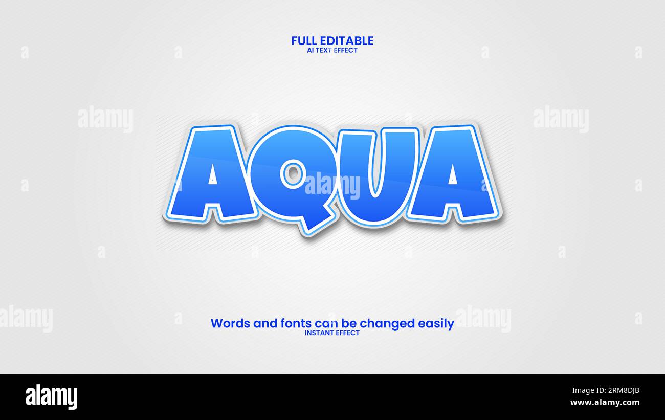 Vector aqua d text effect Stock Vector Image & Art - Alamy