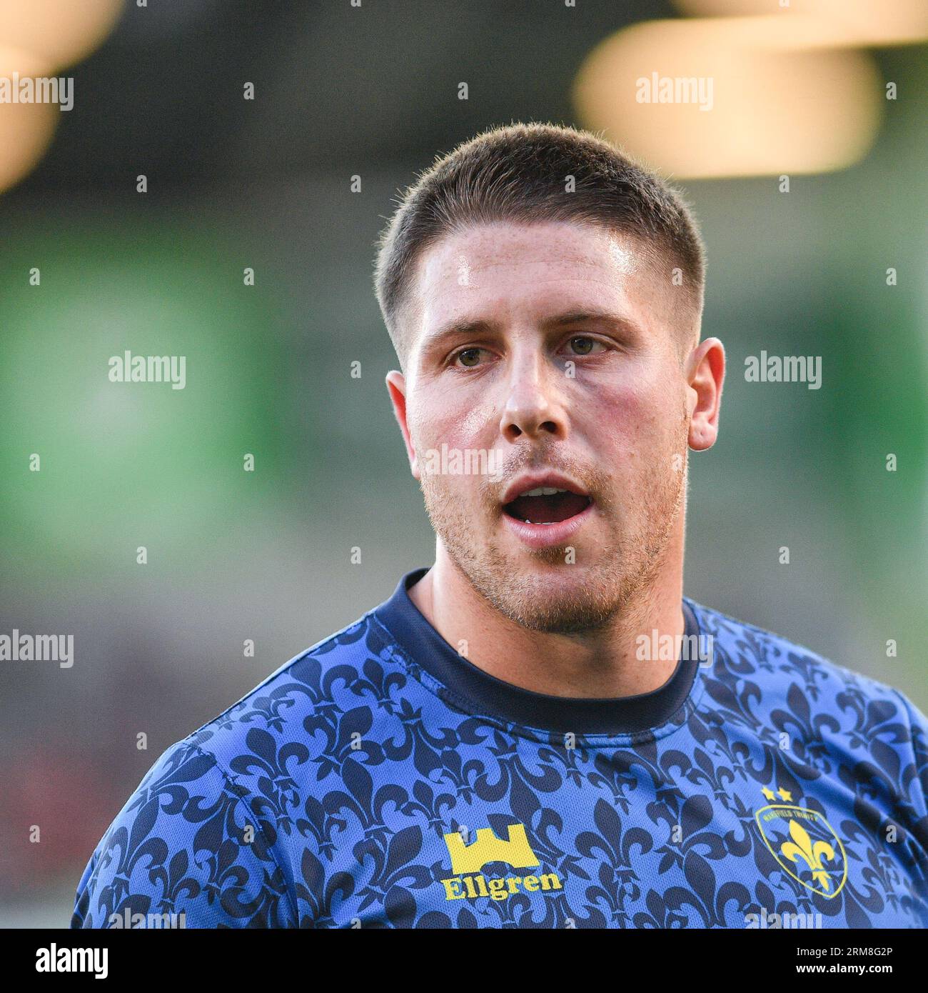 Salford, England - 25th August 2023 Wakefield Trinity's Tom Lineham ...