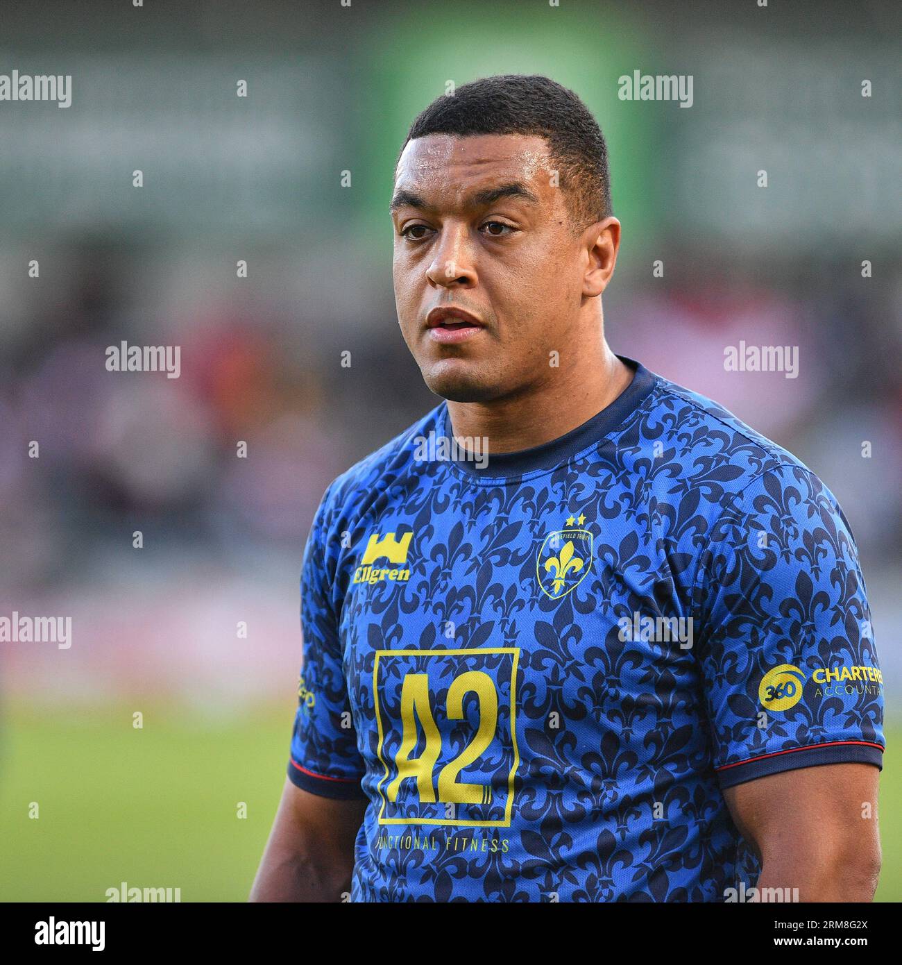 Salford, England - 25th August 2023 Wakefield Trinity's Reece Lyne ...