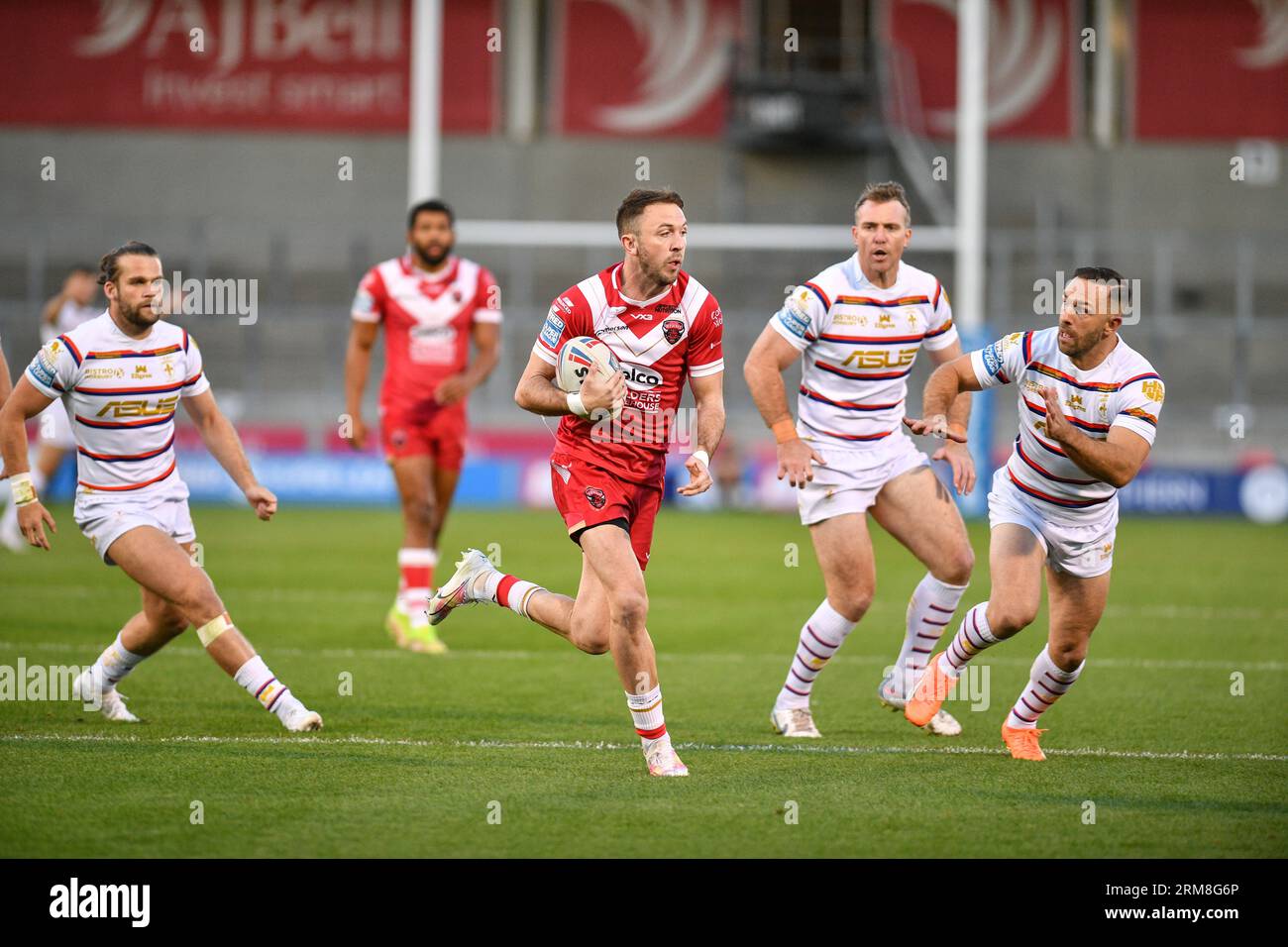 Salford, England - 25th August 2023 Ryan Brierley (1) of Salford Red ...