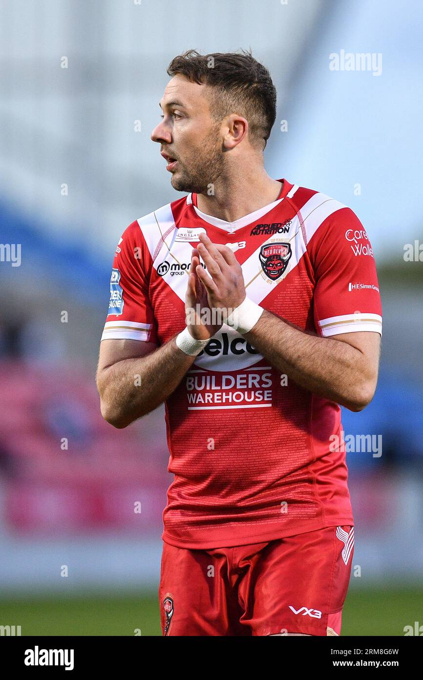 Salford, England - 25th August 2023 Ryan Brierley (1) of Salford Red ...