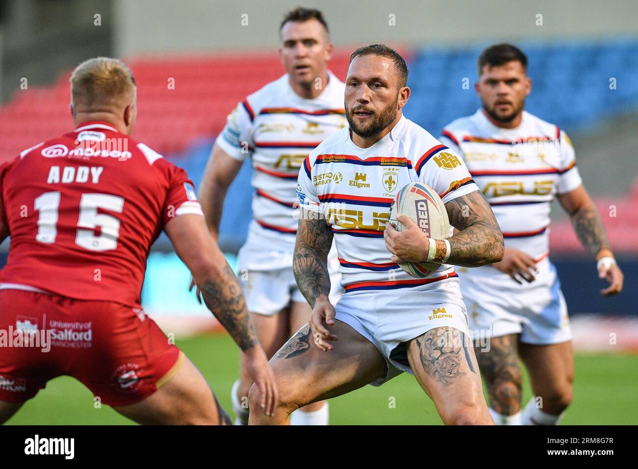 Salford, England - 25th August 2023 Wakefield Trinity's Josh Griffin in action. Rugby League ...
