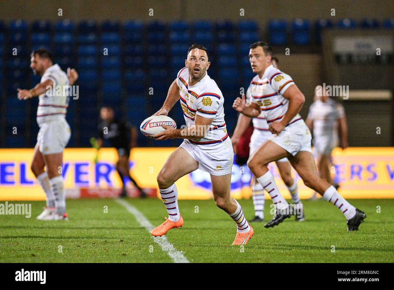 Salford, England - 25th August 2023 Wakefield Trinity's Luke Gale in ...