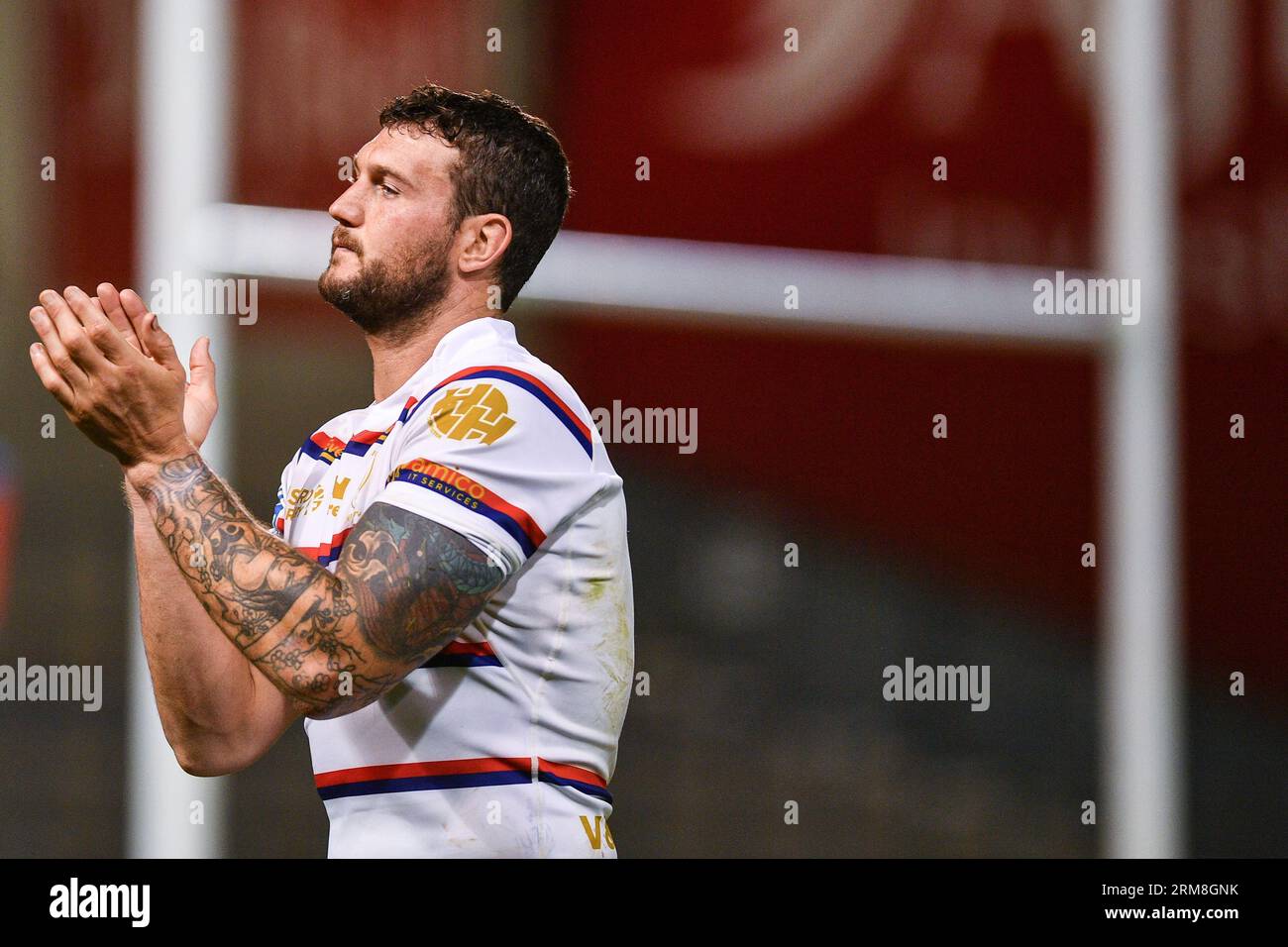 Salford, England - 25th August 2023 Wakefield Trinity's Jay Pitts ...