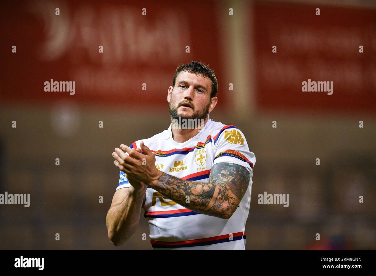 Salford, England - 25th August 2023 Wakefield Trinity's Jay Pitts ...
