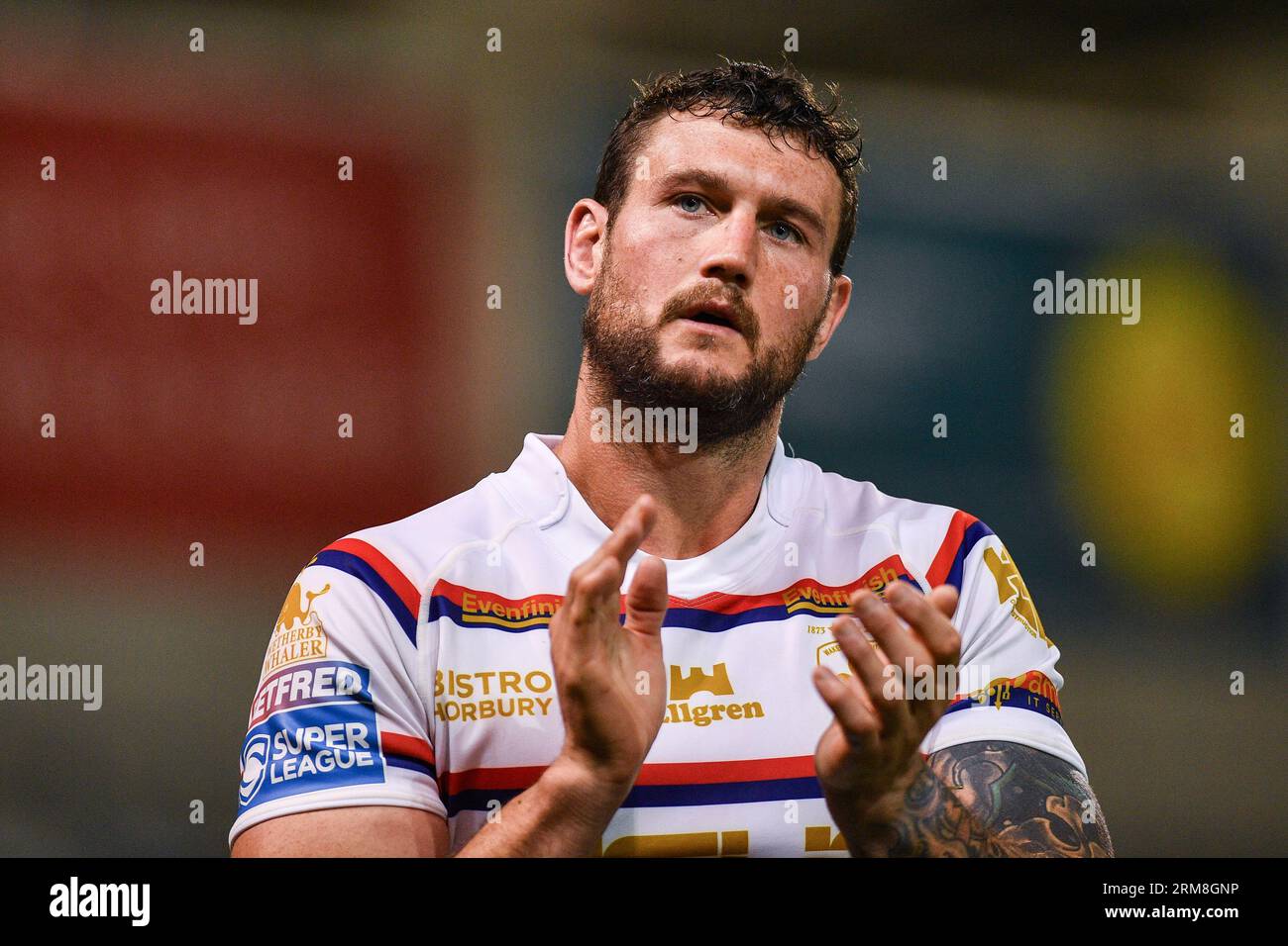 Salford, England - 25th August 2023 Wakefield Trinity's Jay Pitts ...