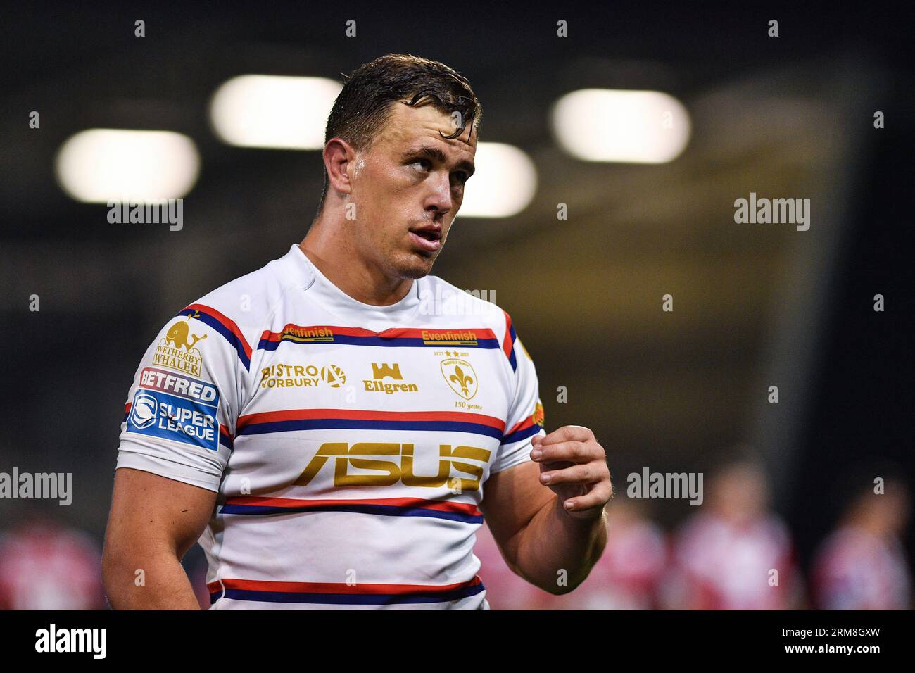 Salford, England - 25th August 2023 Wakefield Trinity's Jai Whitbread ...